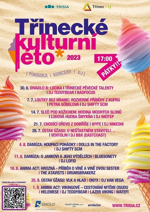 Třinecké kulturní léto 2023 | statutární město Třinec